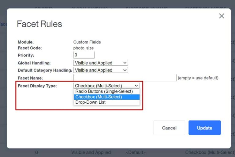 Custom Fields and Facets in Miva 10 - Glendale Designs